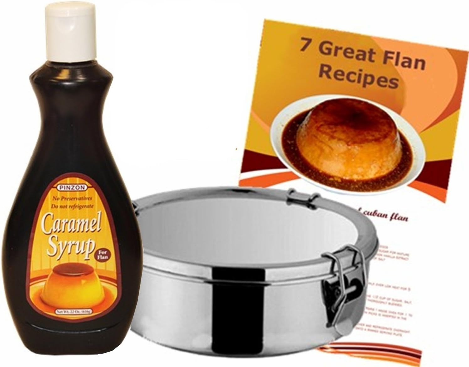 Amazon.com: Flan Mold Stainless Steel. 1.5 quart capacity, a 22 oz ...