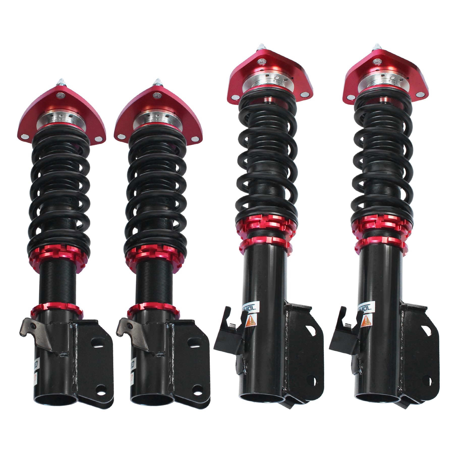 JDMSPEED New Red Full Coilover Struts Shock Absorbers Suspension Kit ...