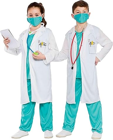 Forever Young UK Kids Unisex Hospital Doctor/Surgeon Costume (5-6 Years ...