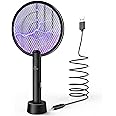 Amazon.com : PALONE Electric Fly Swatter 4000V Bug Zapper Racket 2 in 1 Fly Swatter with 1200mAh ...