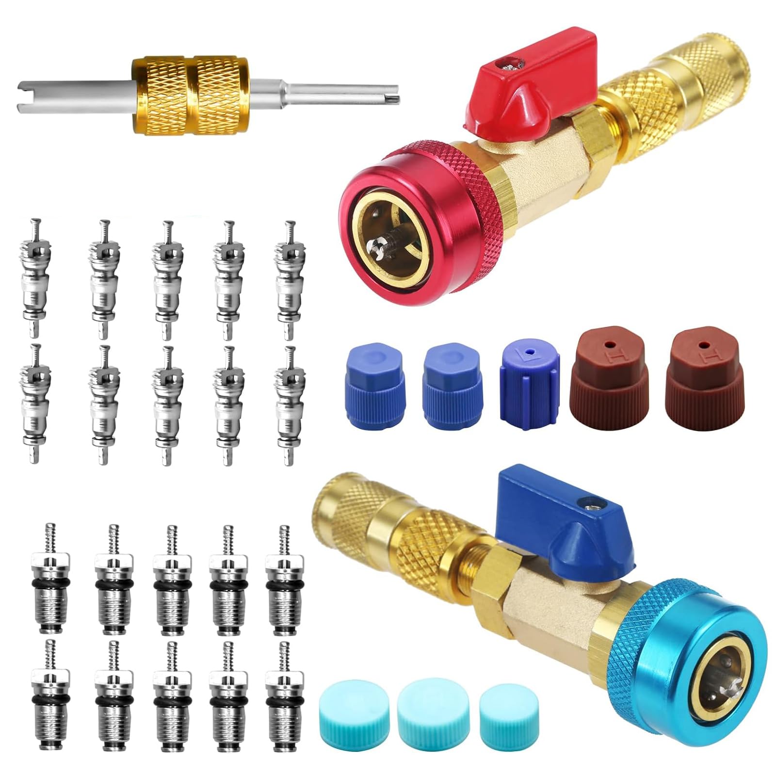 Mua R134A Valve Core Quick Remover Installer Tool Set, AC High Low ...