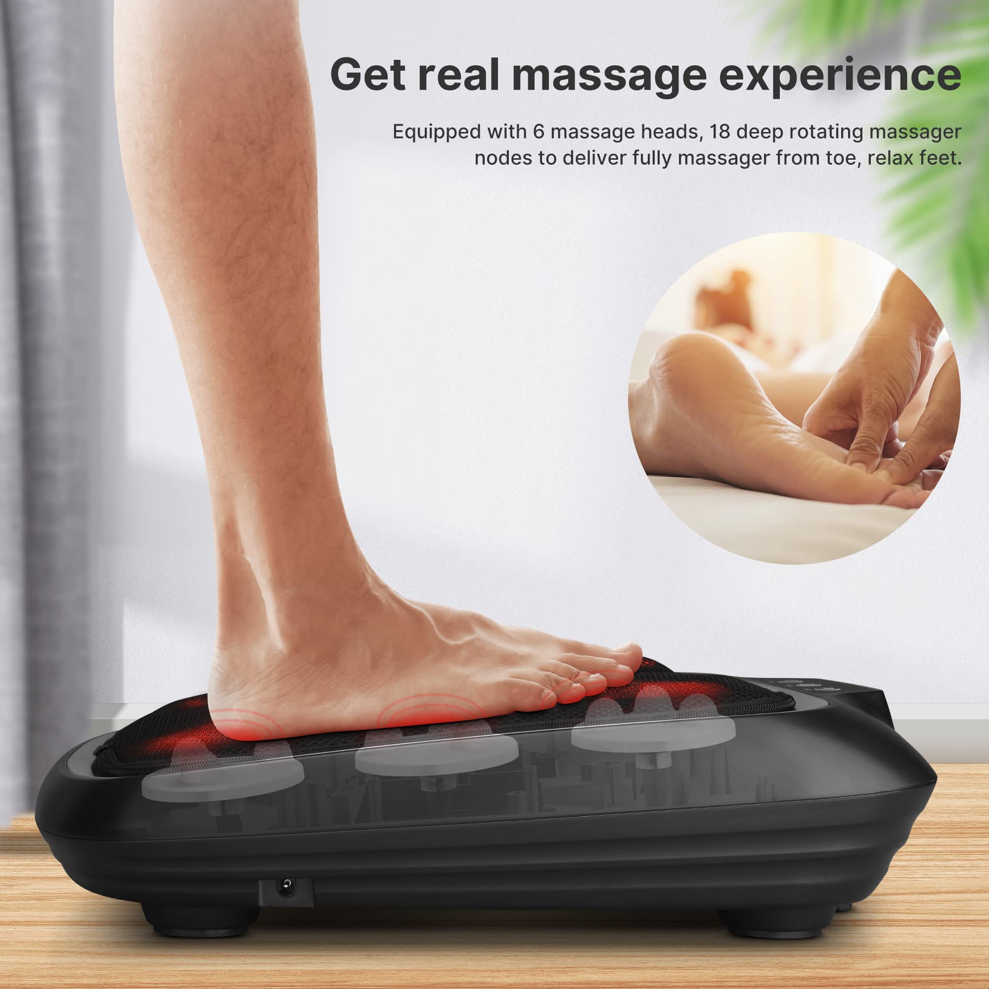 Mua RENPHO Foot Massager with Heat, Shiatsu Foot Massage Machine, 2-in ...