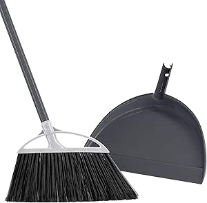 Amazon.com: Radley & Stowe Angle Broom & Dustpan Set with Dual-Textured ...