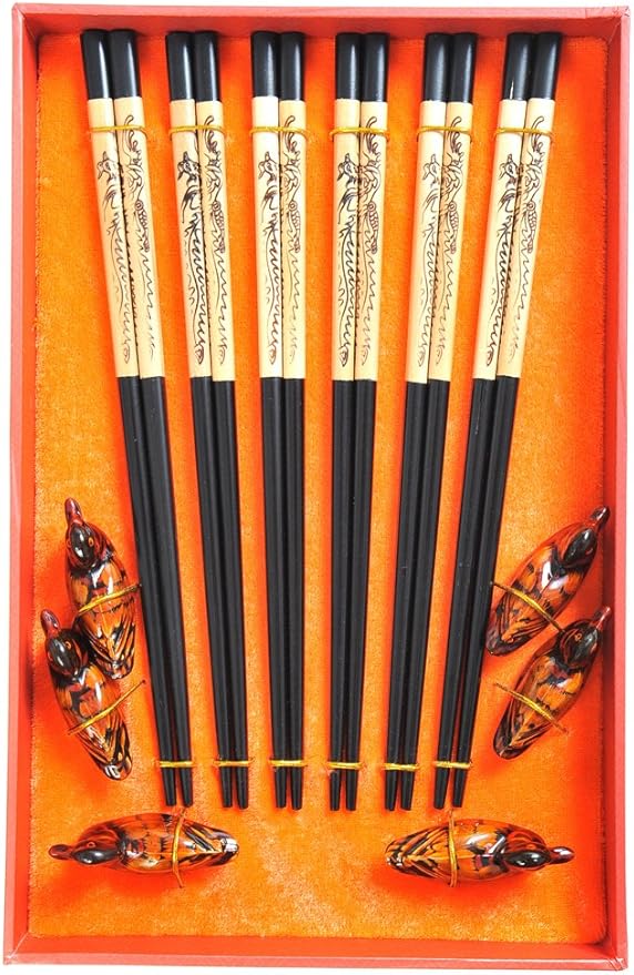 Abakus Decorative Oriental Chinese Wooden Chopstick with Phoenix Design ...