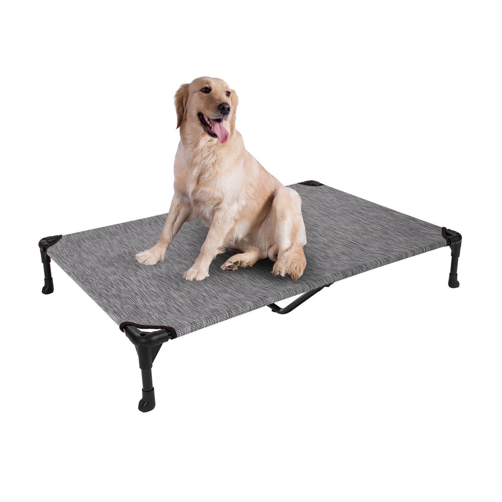 Veehoo Cooling Elevated Dog Bed, Portable Raised Pet Cot with Washable ...