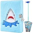 Amazon.com: PJDRLLC Shark Diary for Boys with Lock and Keys, Kids ...