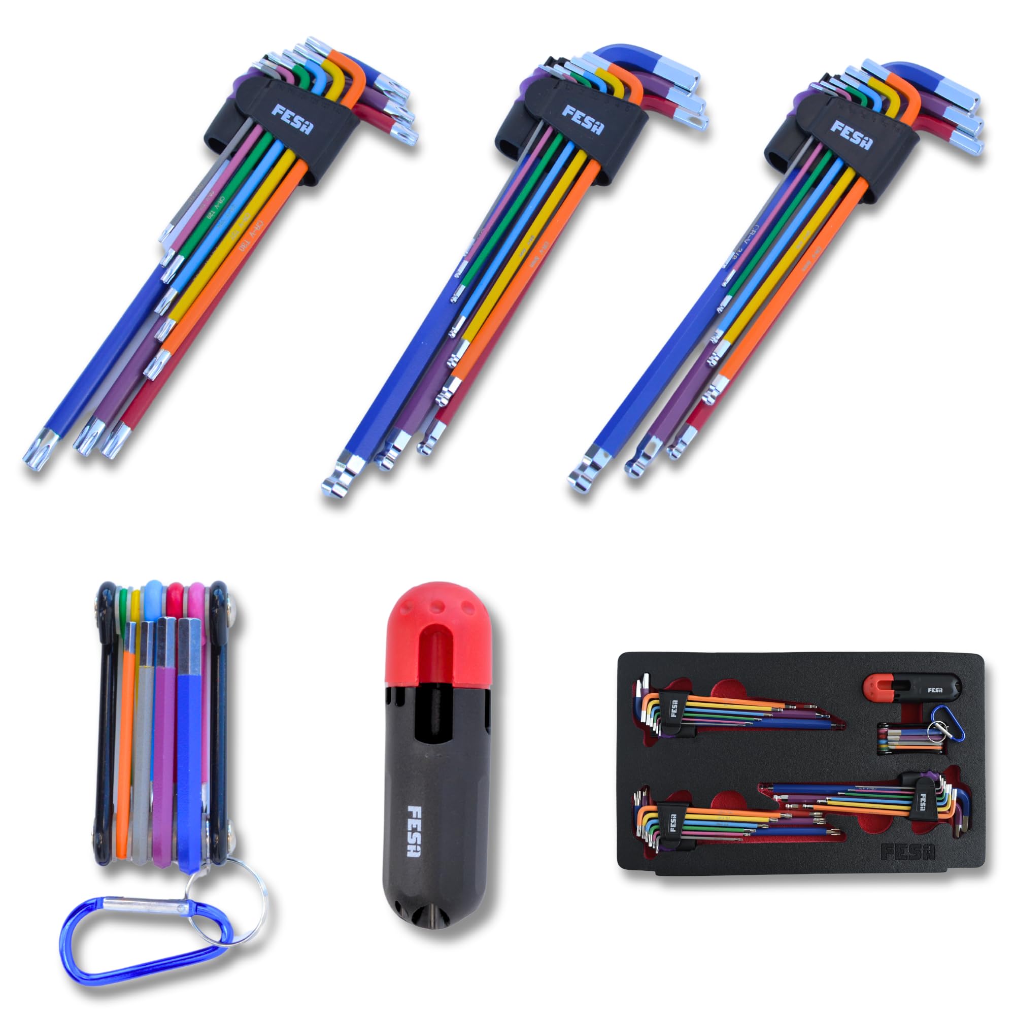 Mua FESA Complete Allen Wrench Set - 29-Piece Torx, Standard & Metric ...