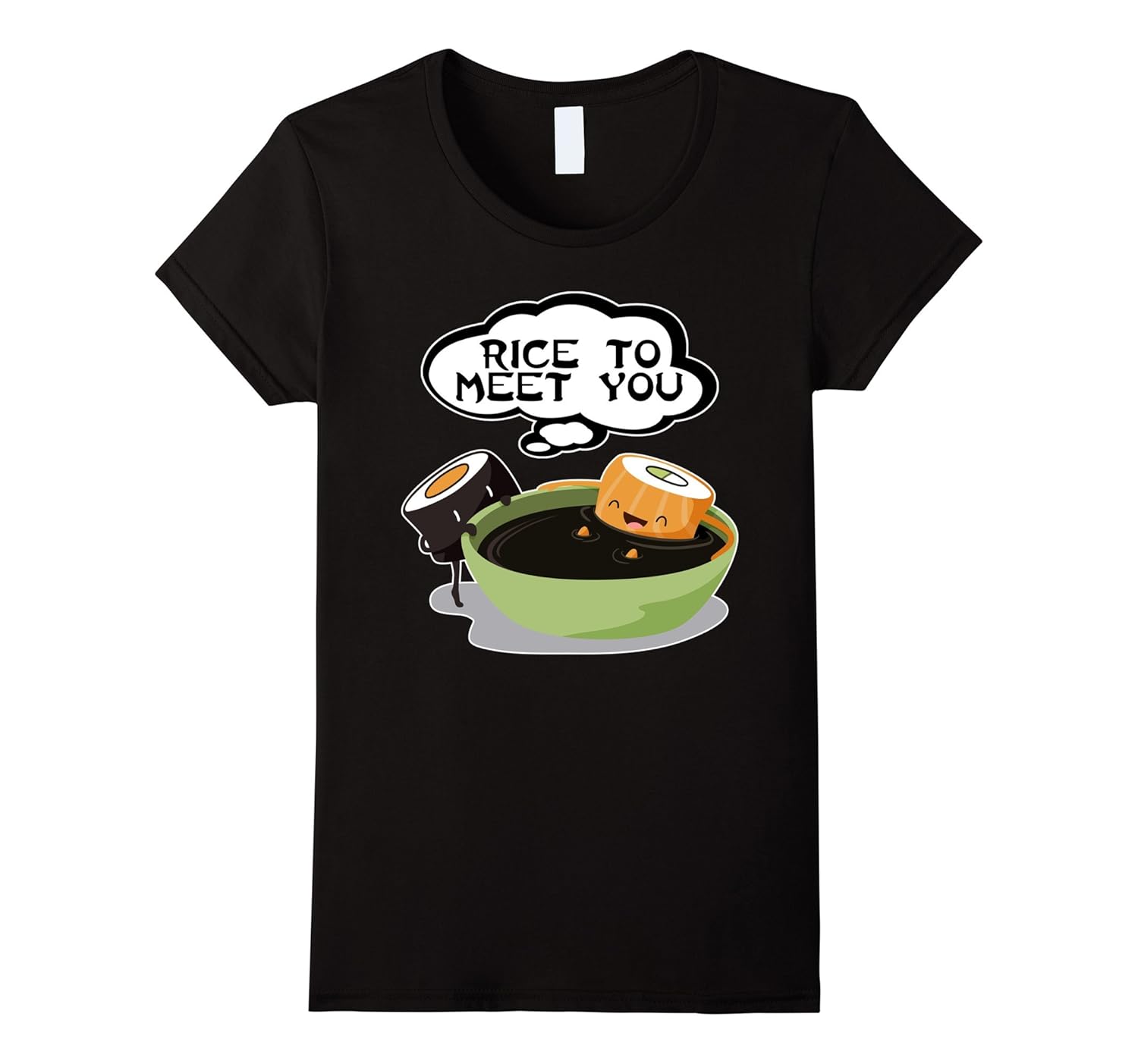 RICE TO MEET YOU – Funny Sushi Couples Japanese Pun T Shirt