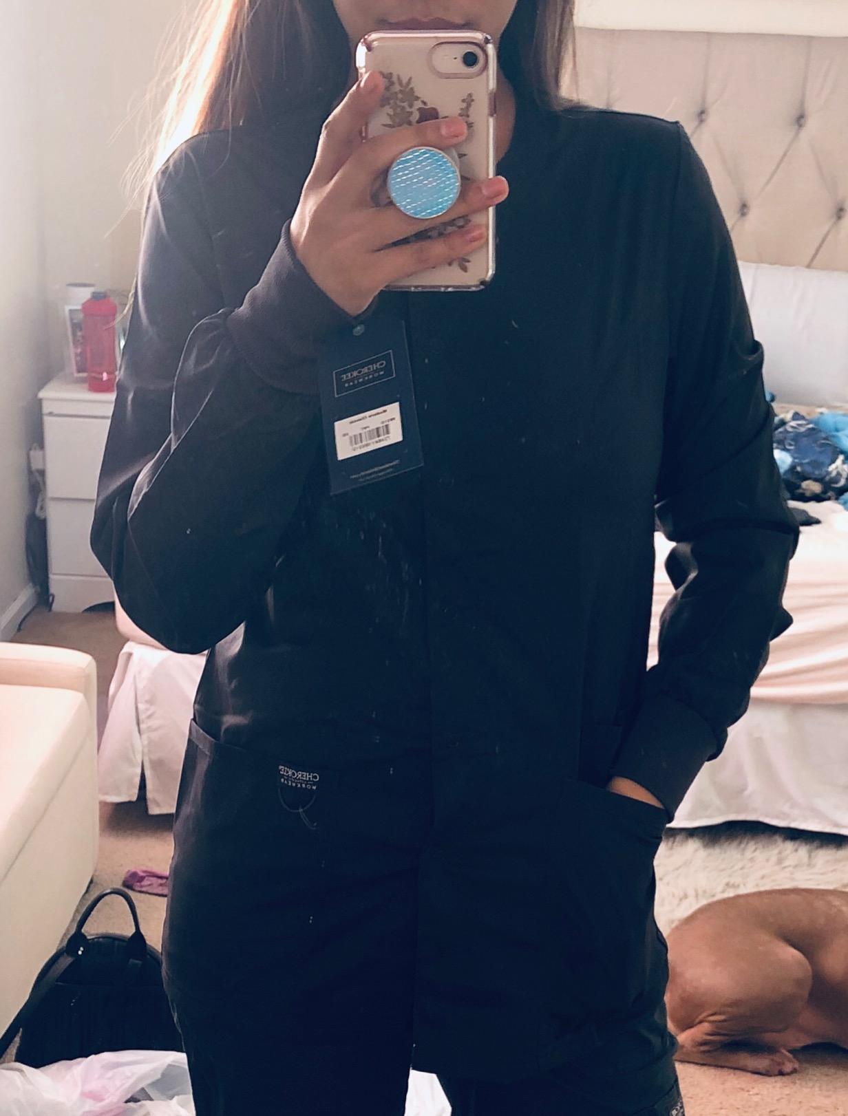 $6/mo - Finance Cherokee Women Warm Up Scrubs Jacket Workwear ...