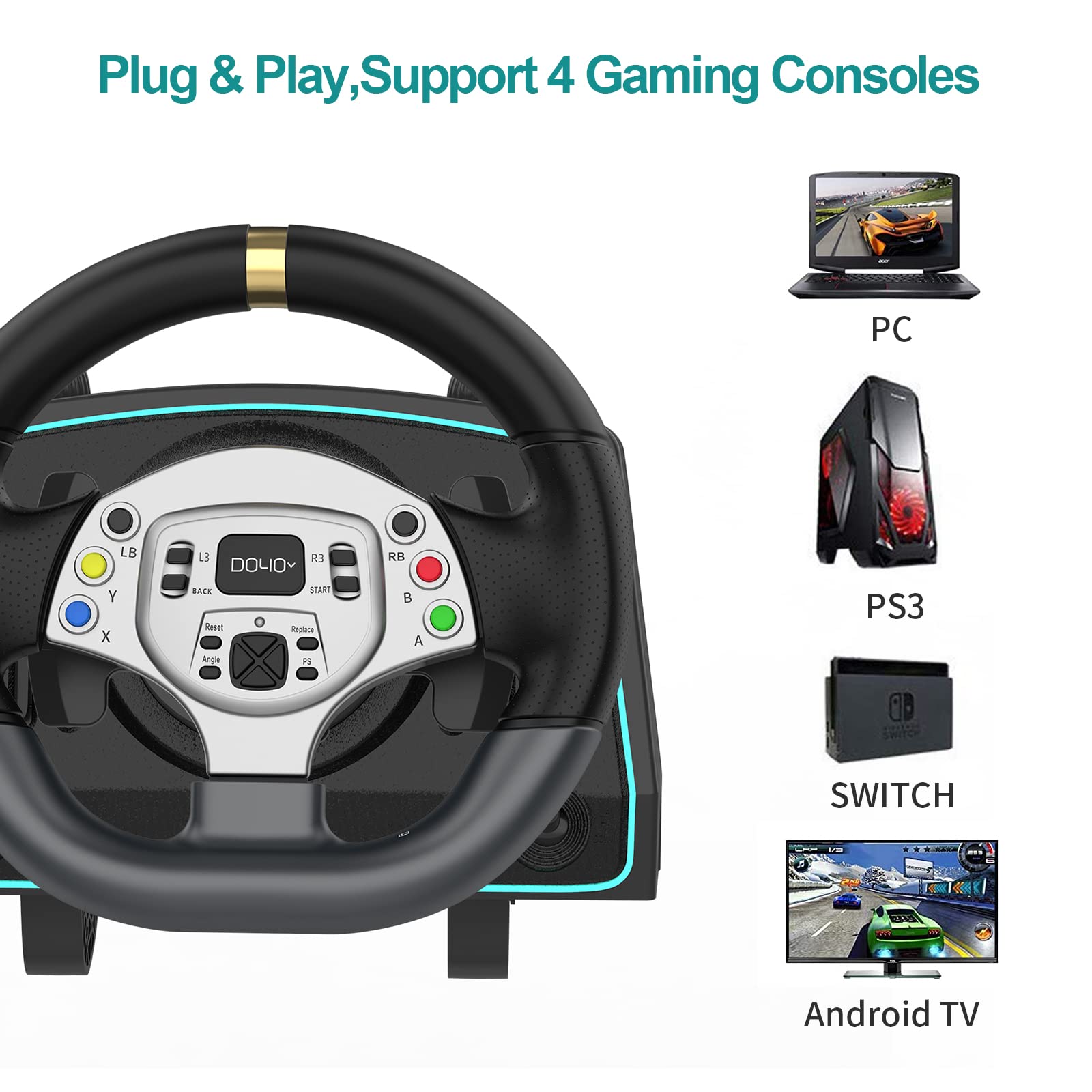 Mua NBCP Racing Wheel, Gaming Steering Wheels Driving Sim Car Simulator ...