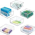 Amazon.com: mDesign Plastic Square Desk Organizer Tray for Home Office ...