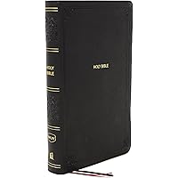 NKJV, Deluxe End-of-Verse Reference Bible, Personal Size Large Print, Leathersoft, Black, Red ...