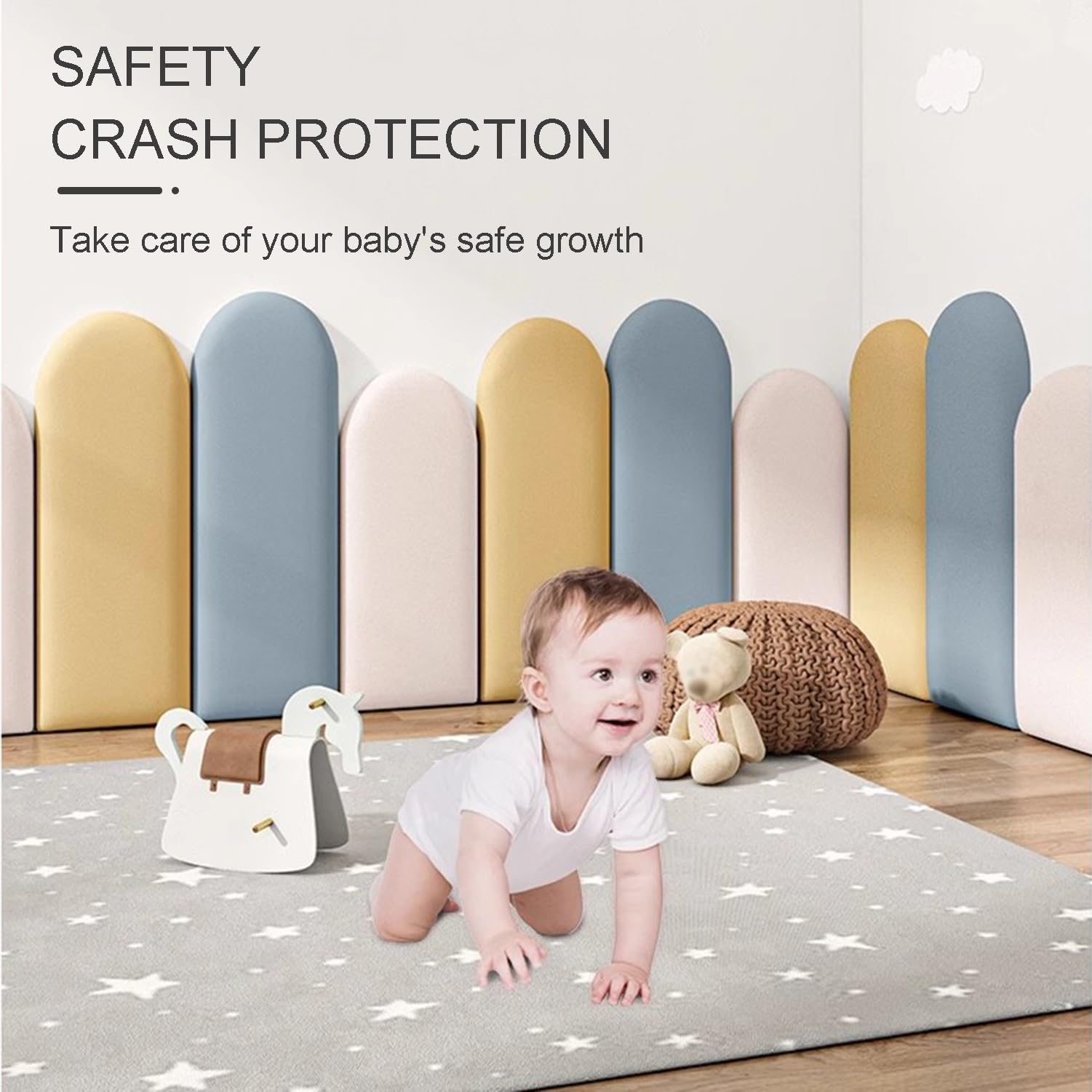 3D Kids Anti-collision Wall Padding, Peel And Stick Headboard, Home ...