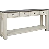 Amazon.com: Signature Design by Ashley Bolanburg Sofa Table Two-tone: Kitchen & Dining