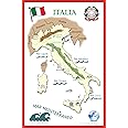 Amazon.com: Long Bridge Publishing Italian Language Poster - Map of ...