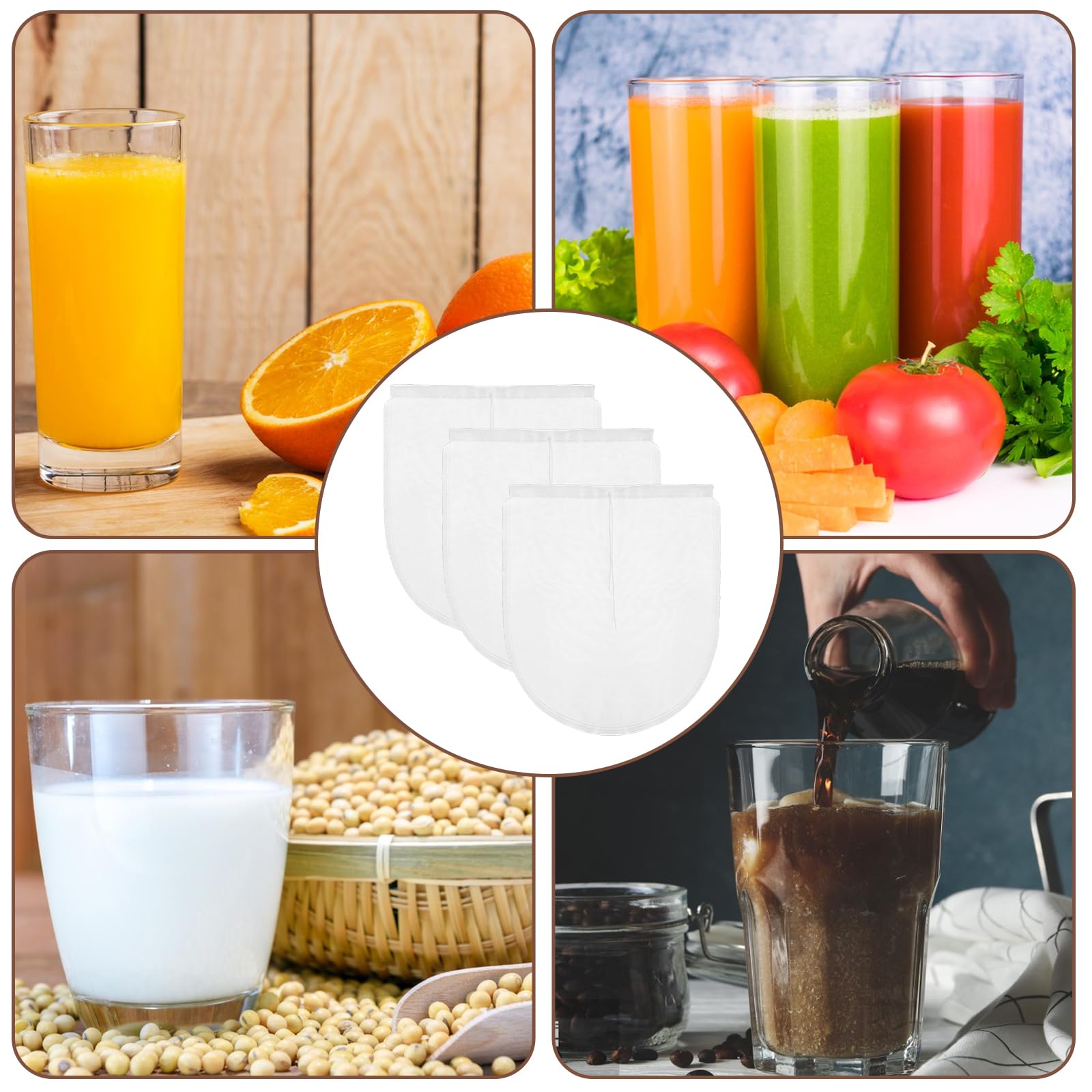 Mua Cheese Bags, 3 Pack 12" x 10" Nylon Reusable Fine Mesh Cheesecloth ...