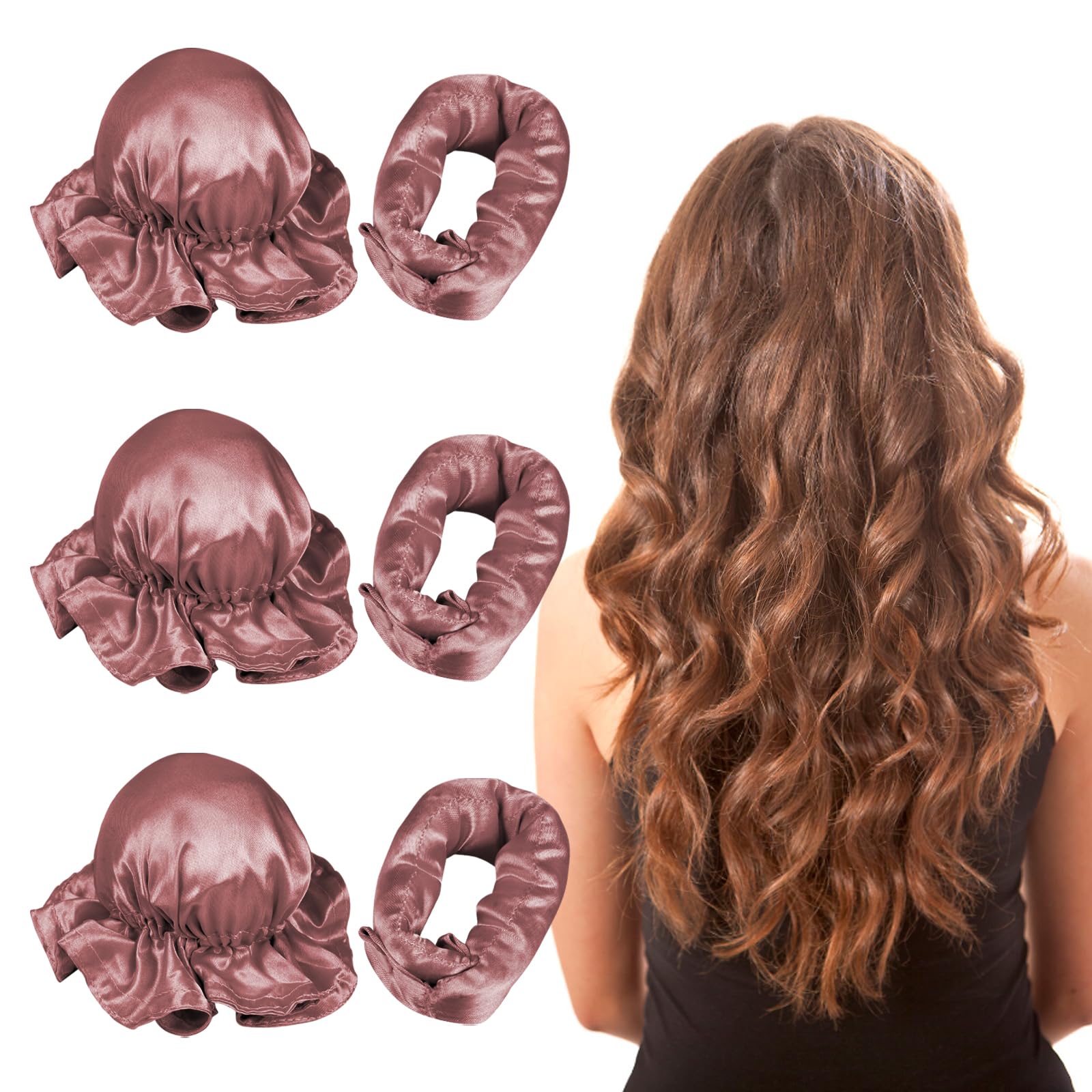 Fawyteng 6PCS Heatless Hair Curler with Adjustable Clasp, No Heat ...