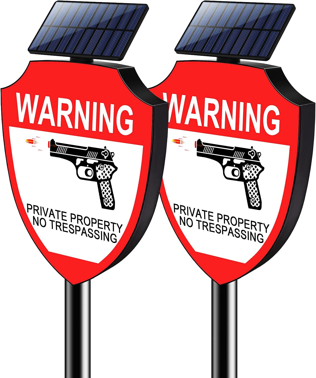 Amazon.com: BNT Solar Security Sign, Private Property No Trespassing ...