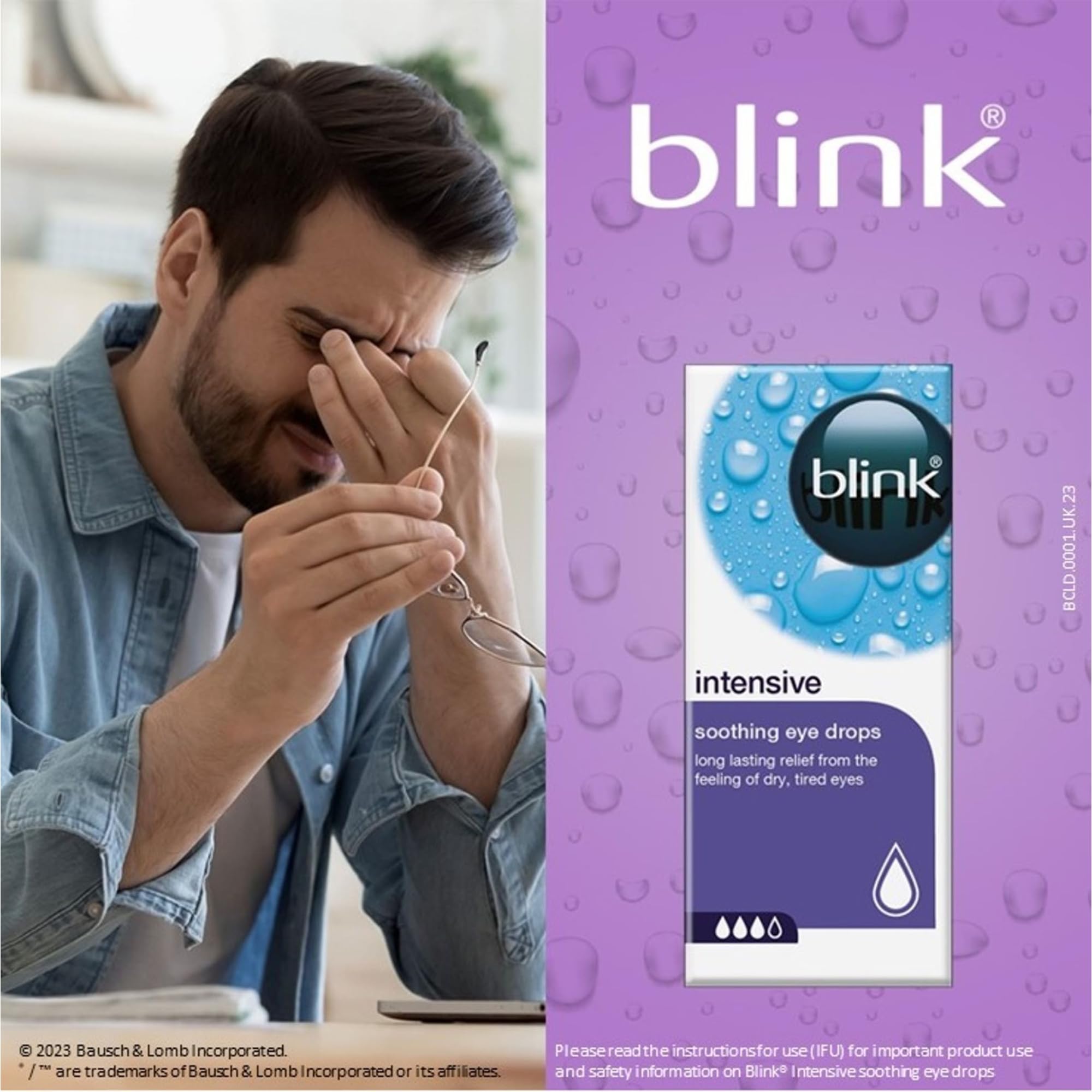 Mua Blink Intensive Soothing Eye Drops for Dry Eyes - Instant and Long ...