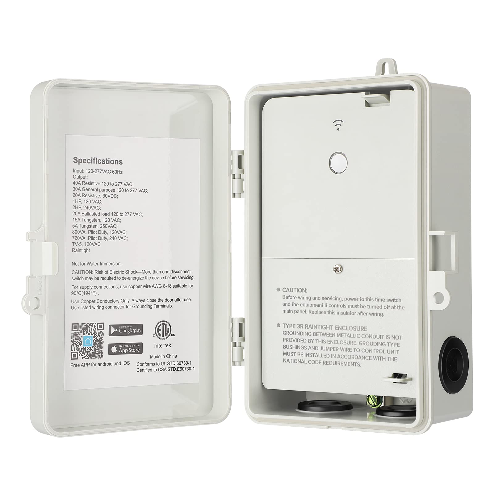 DEWENWILS Pool Timer, WiFi Timer Switch, Heavy Duty 40A 120-277 VAC 2HP ...