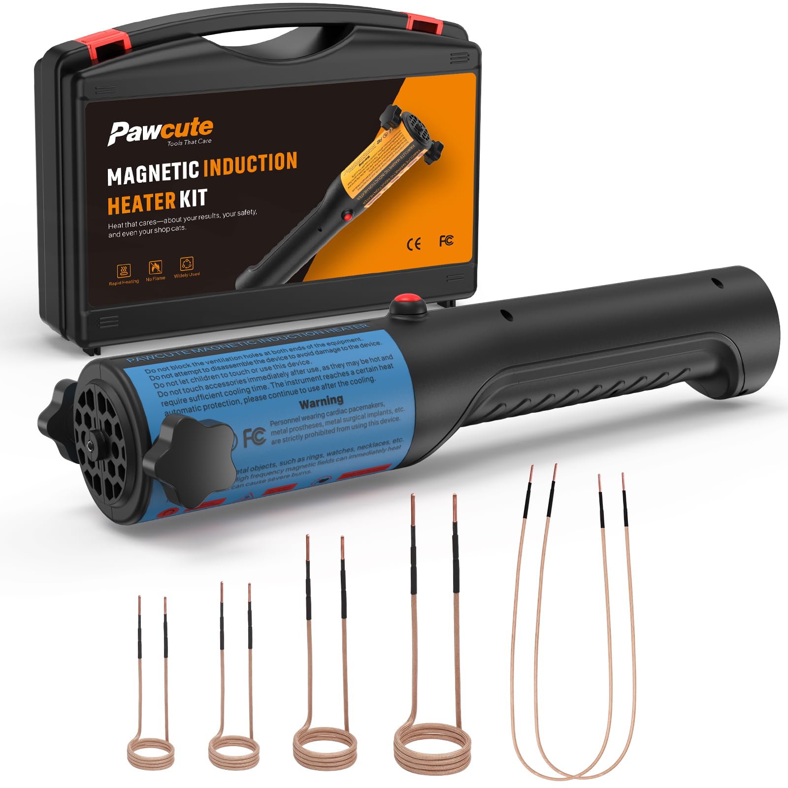 Induction Heater 1200W for Bolt Removal, Magnetic Heating Tool with 6 ...