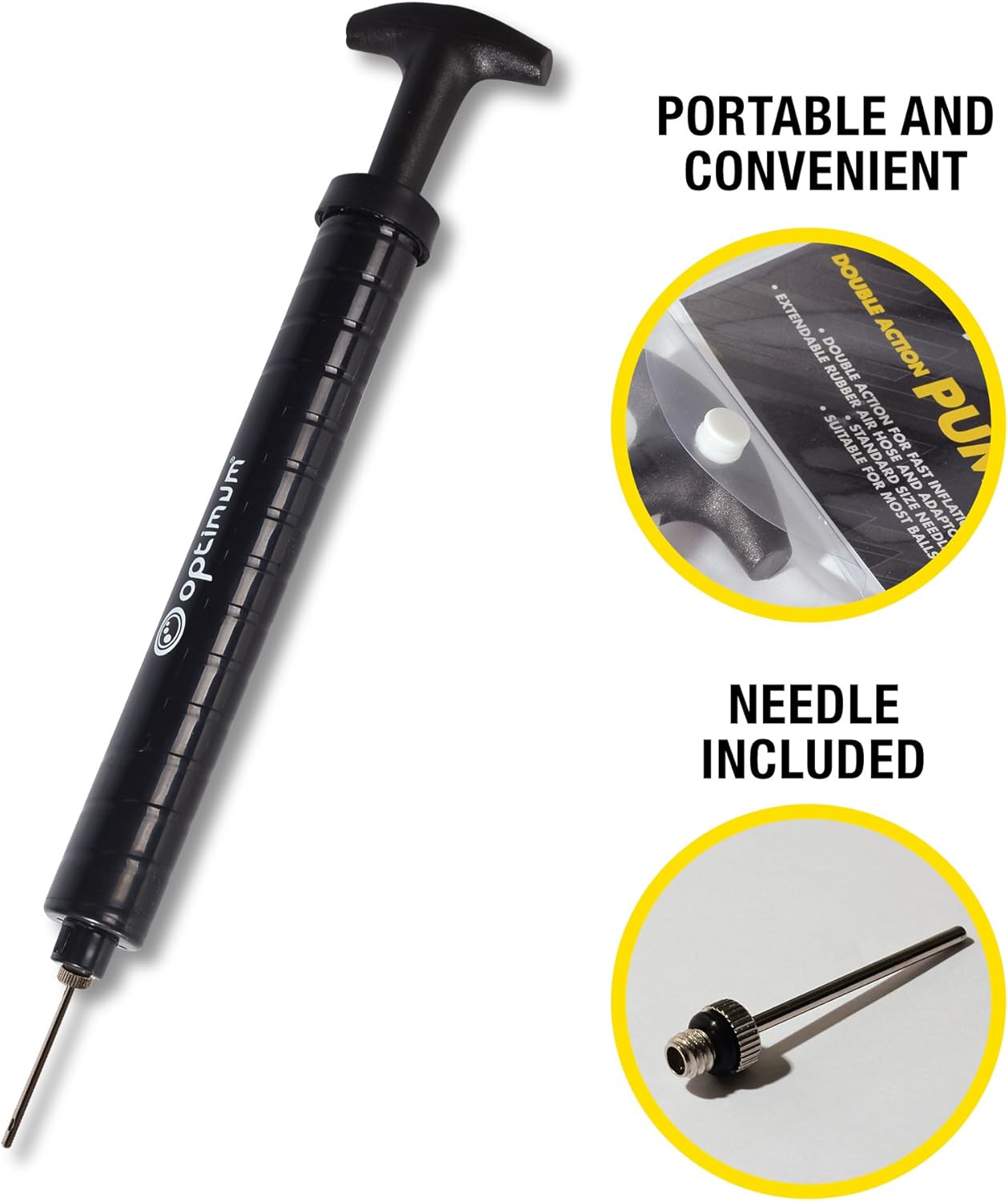 Optimum Double Action Ball Pump with Needle (Stored in Handle) – BigaMart