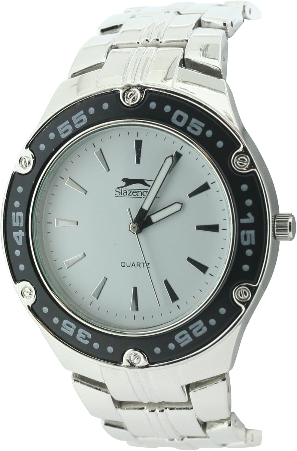 Slazenger Men's Quartz Watch with White Dial Analogue Display and ...