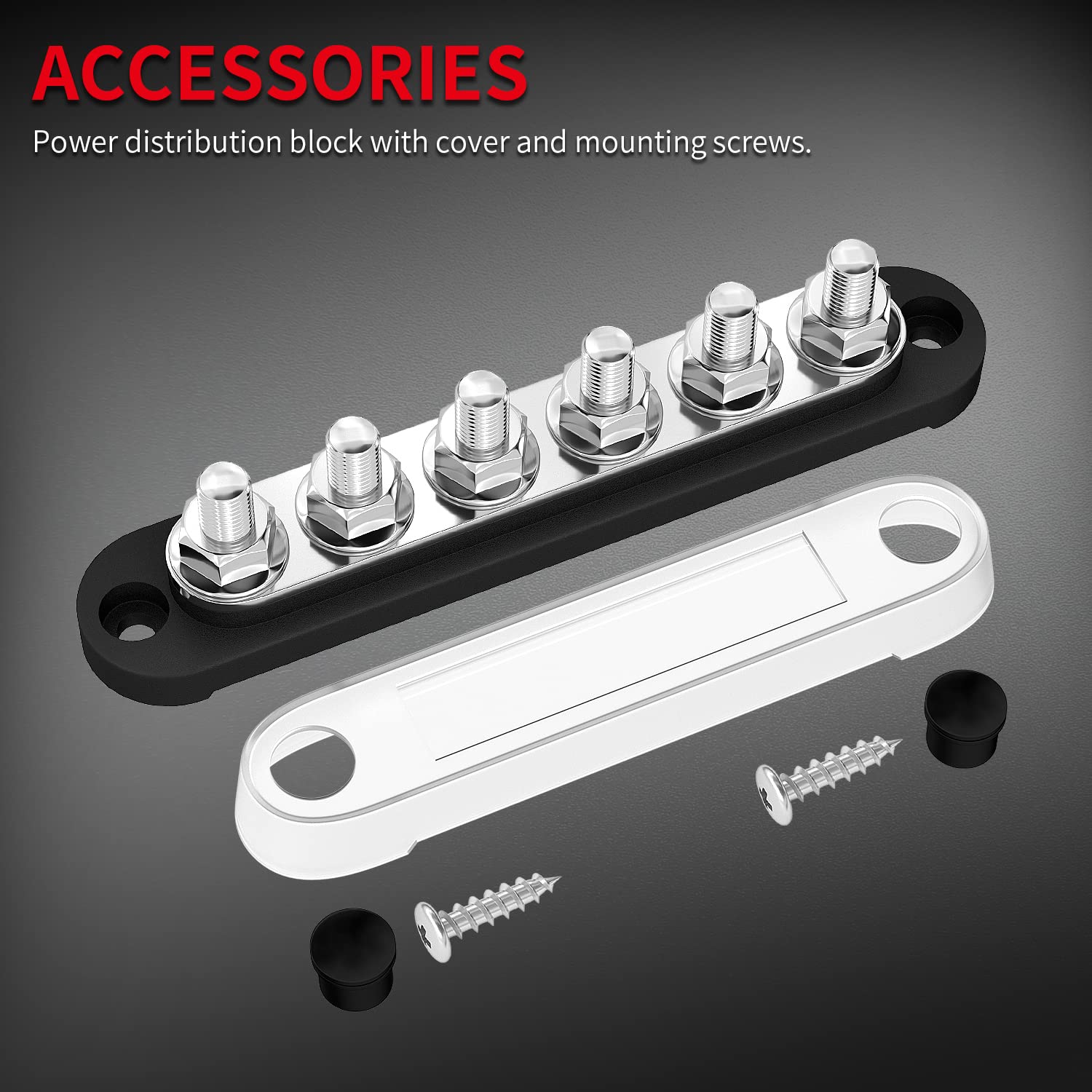 Mua DAIERTEK 12V Bus Bar 6 x 5/16" (M8) Terminal Studs 12 Volt Power ...