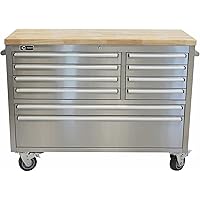Trinity 48 in. Stainless Steel Tool Cabinet and Tool Chest Combo or ...