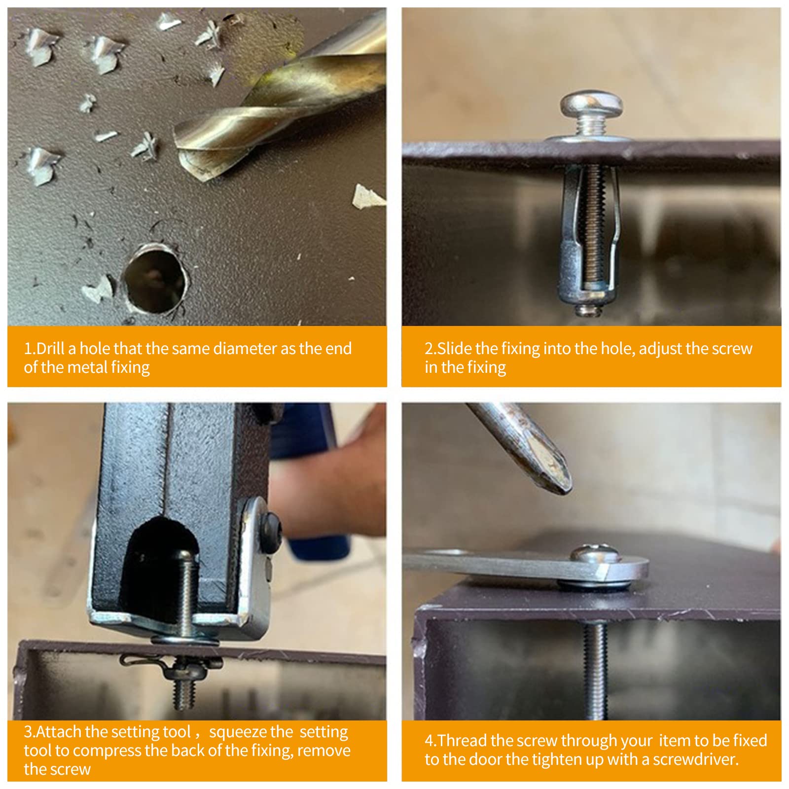 Mua 10 Pieces Hollow Metal Cavity Fixing Hollow Door Anchor for 0-5mm ...