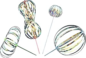 Amazon.com: Rainbow Twirler Stick - 4 Pack - Magic Party Bubble Wand ...