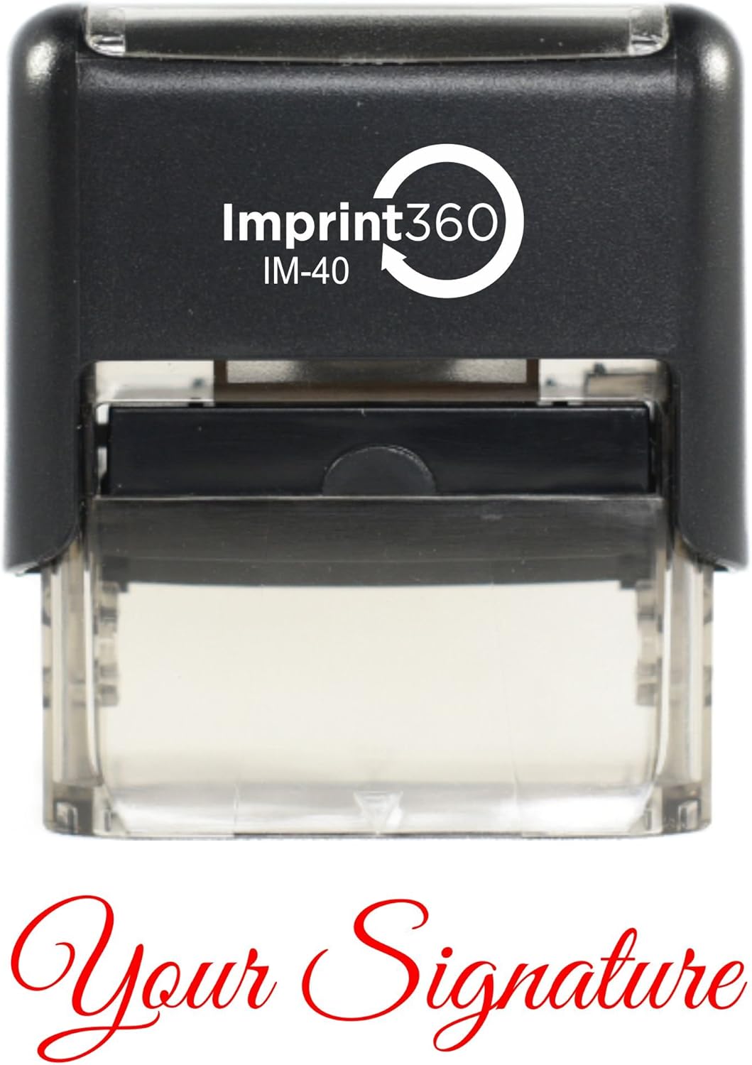 Amazon.com : IMPRINT360, Custom Signature Stamp (RED Ink) - Self-Inking ...