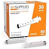 Amazon.com: BH Supplies 20ml Luer Slip Tip Syringes (No Needle) - Sterile, Individually Wrapped ...