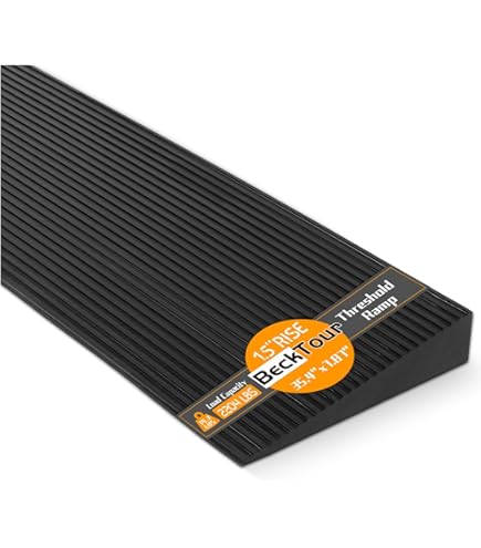 Driveway Curb Ramps Karl Home 42 In. X 24 In. X 4 In. Black Rubber ...