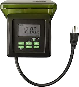 Woods 50015WD Outdoor 7-Day Heavy Duty Digital Plug-in Timer, 2 ...