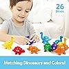 Matching Letters Counting Dinosaur Toys with Double-Sided ABC Alphabet ...
