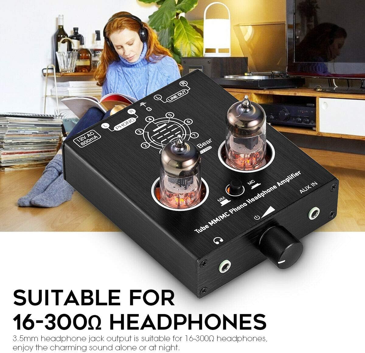 Headphone amplifier phono input