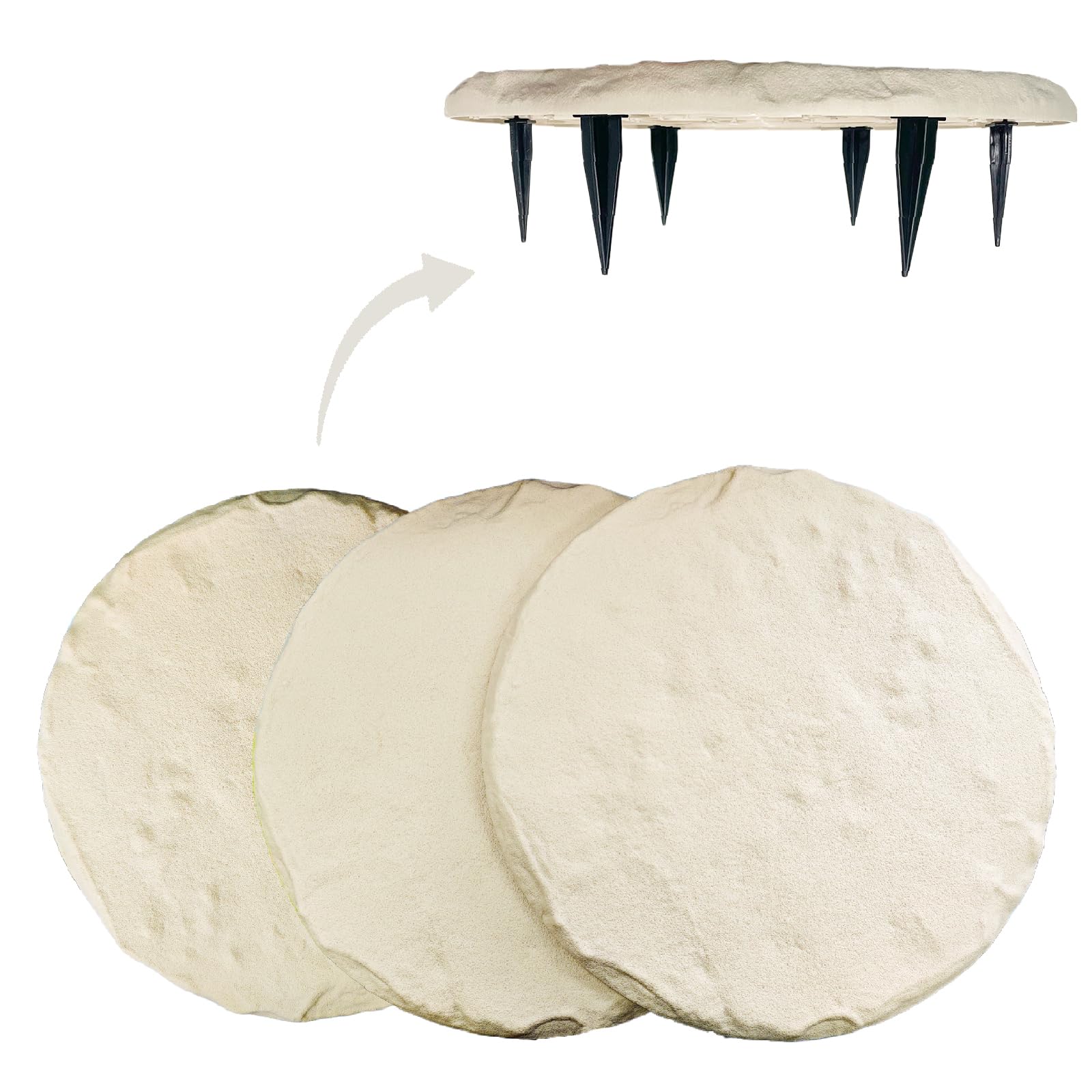 ZHURUININ 8Pcs Outdoor Stepping Stones for Garden That Stake Into The ...