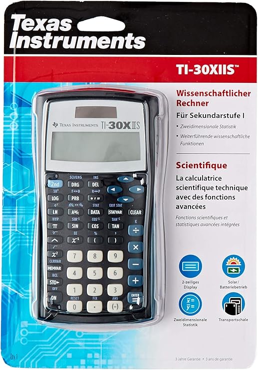 Texas Instruments TI-30X IIS - Calculadora científica, negro: Amazon.es ...