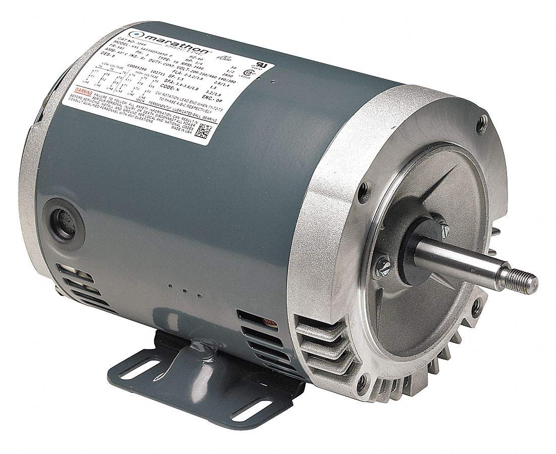Marathon J053 56J Frame Open Drip Proof 56T34D5371 Jet Pump Motor, 3 hp ...