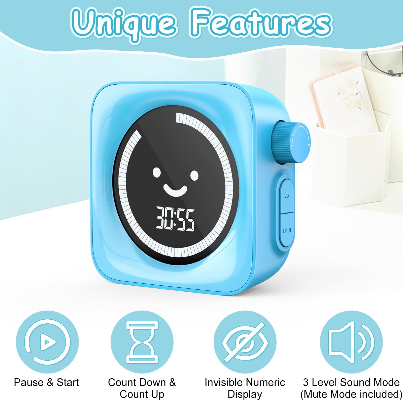 Mua Visual Timer for Kids, 99 Minute Digital Cute Kids Visual Timer ...