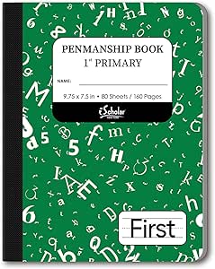 Amazon.com : iScholar Grade 1 Primary Composition Book, 7.5 x 9.75 ...