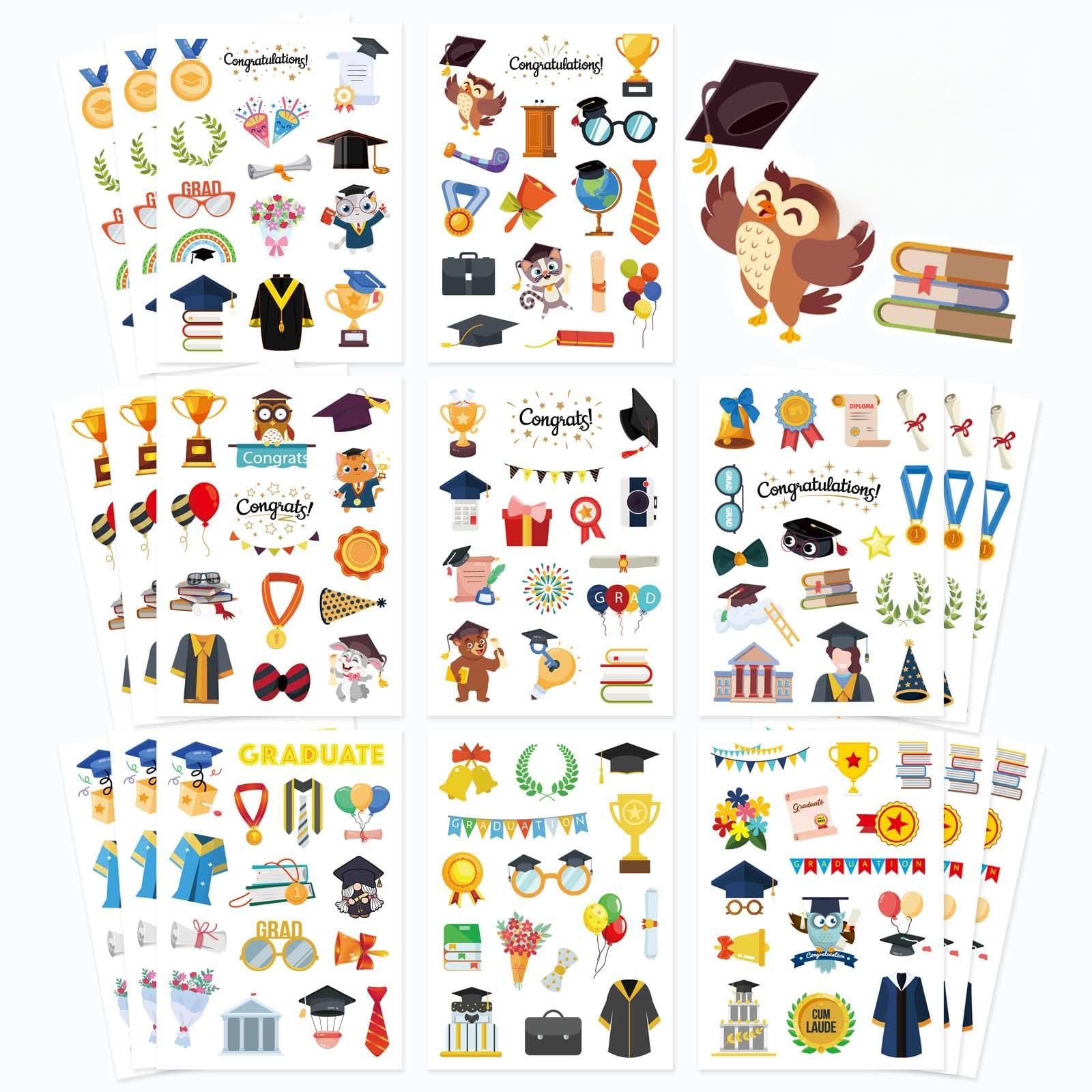 Graduation Stickers,Class of 2025 Stickers for Kids,Face,Envelope and ...