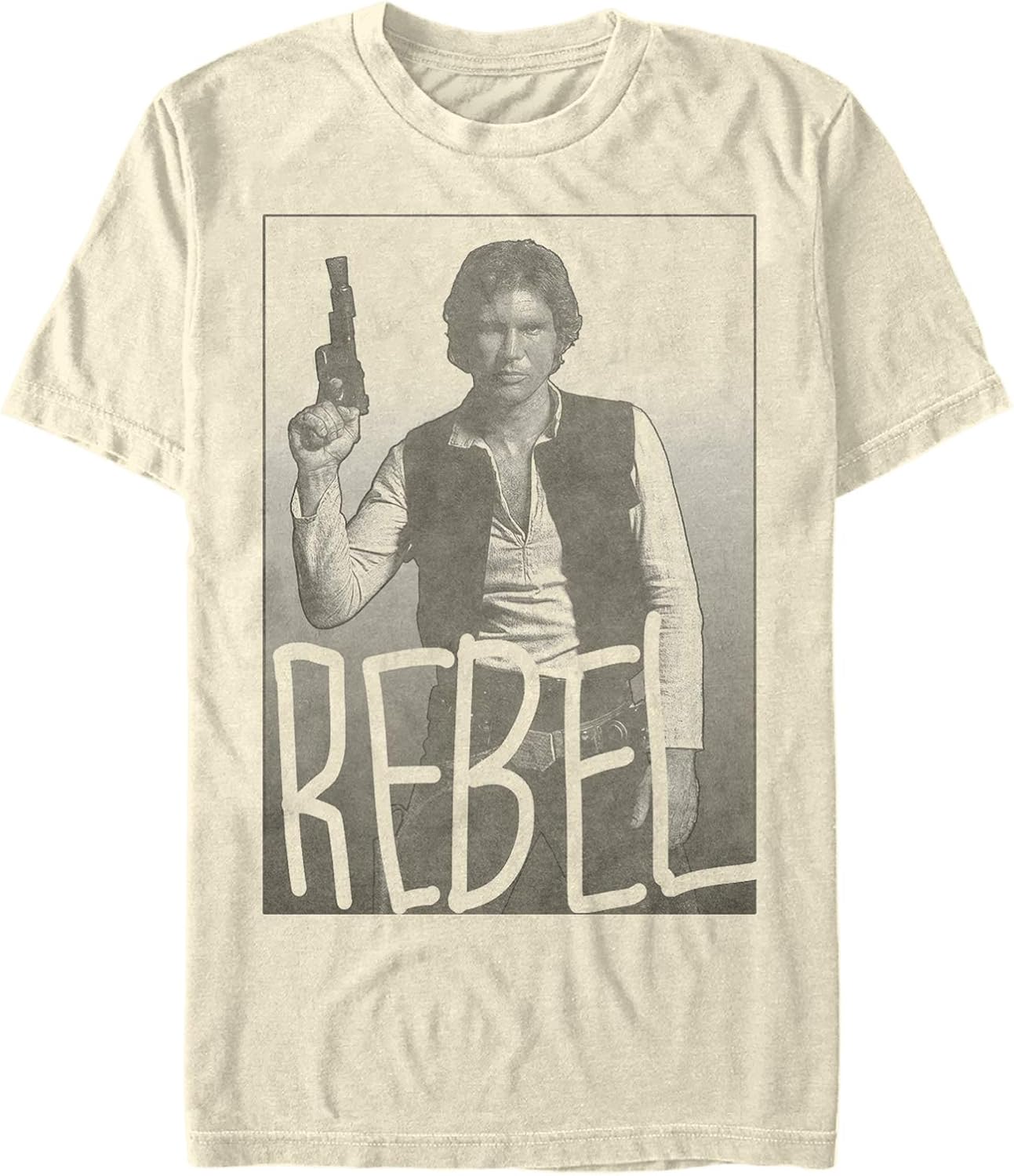 Amazon.com: Men's Star Wars Han Solo Rebel T-Shirt: Clothing