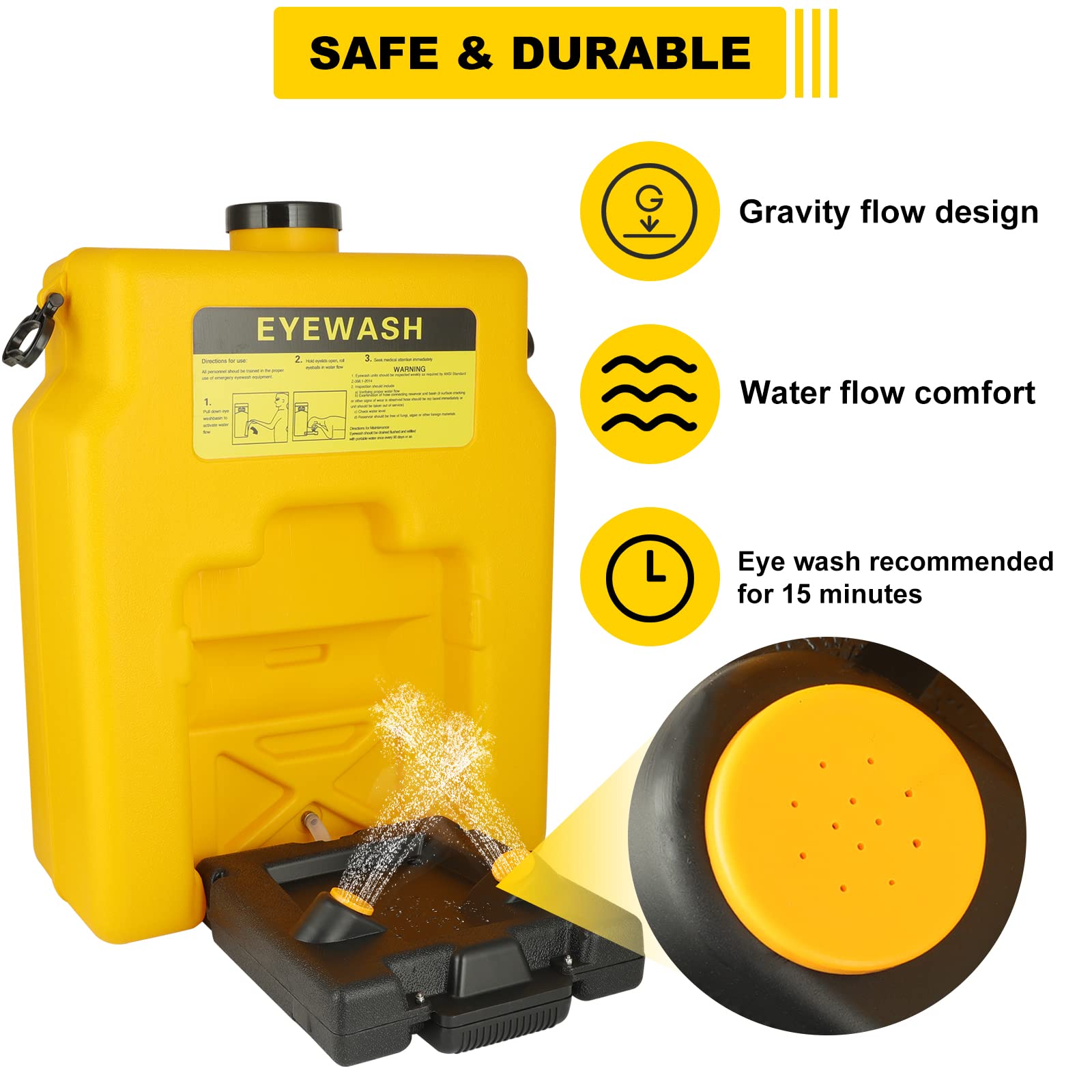 Mua Portable Eyewash-Station Emergency OSHA-Approved Yeipower - Wall ...