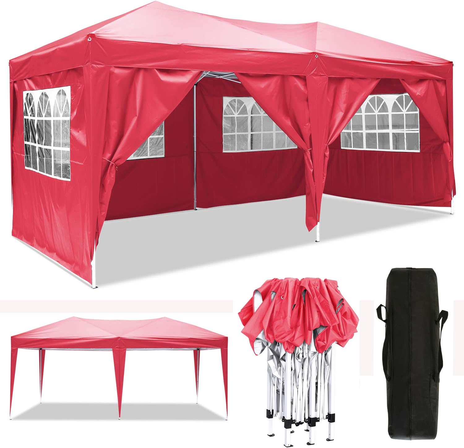 Amazon.de: 3x3m/3x6m Faltpavillon, Pavillon, wasserdicht gartenpavillon ...