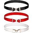 Tatuo 3 Pieces Women Skinny Waist Belt Thin Stretchy Bow Belt for Dress ...