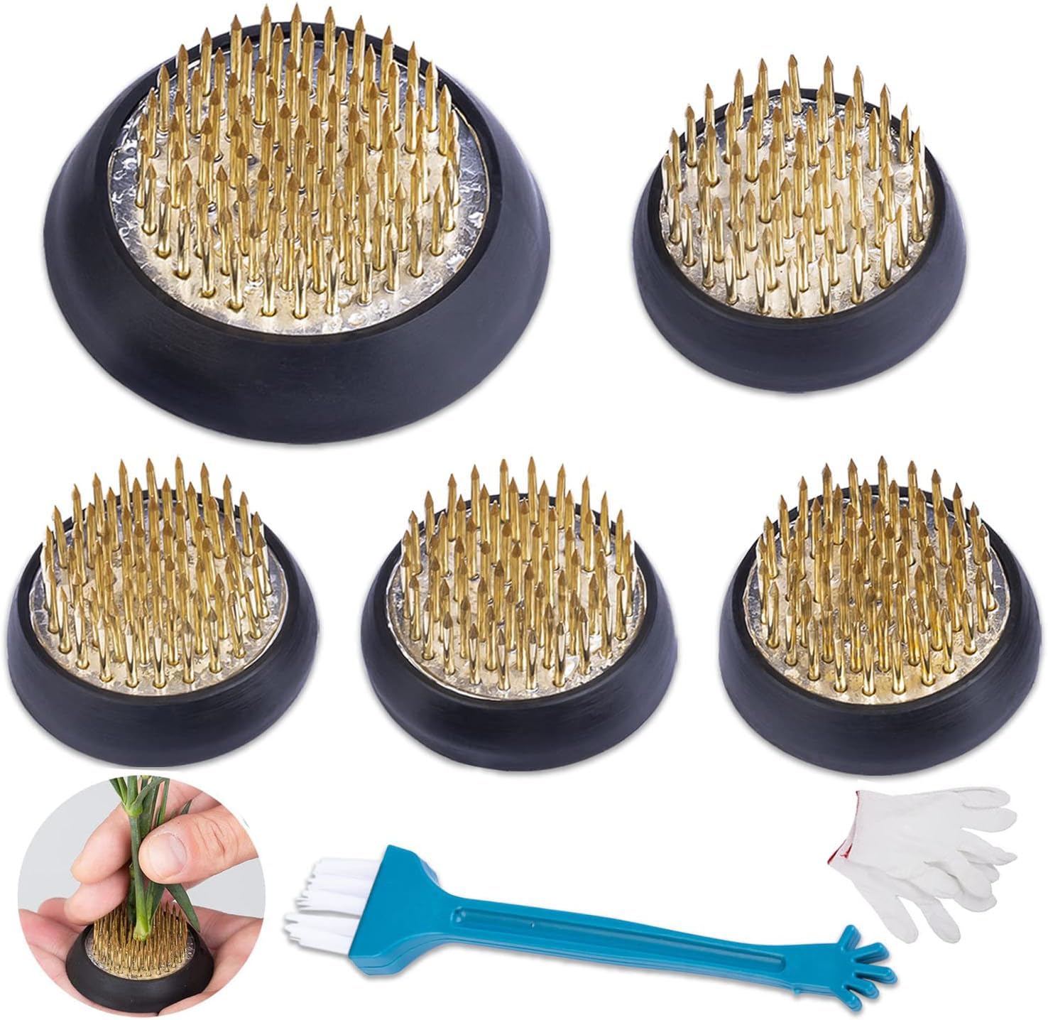 Flower Frogs Round Flower Arranger - 7 Pcs Metal Flower Arranger Tool ...