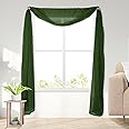 Amazon.com: Elegant Comfort Lightweight Sheer Voile Window Scarf ...