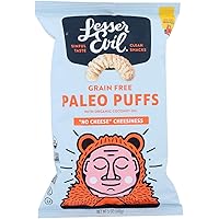Amazon.com: LESSER EVIL, PALEO PUFFS, OG2, NO CHEESE, Pack of 9, Size 5 ...
